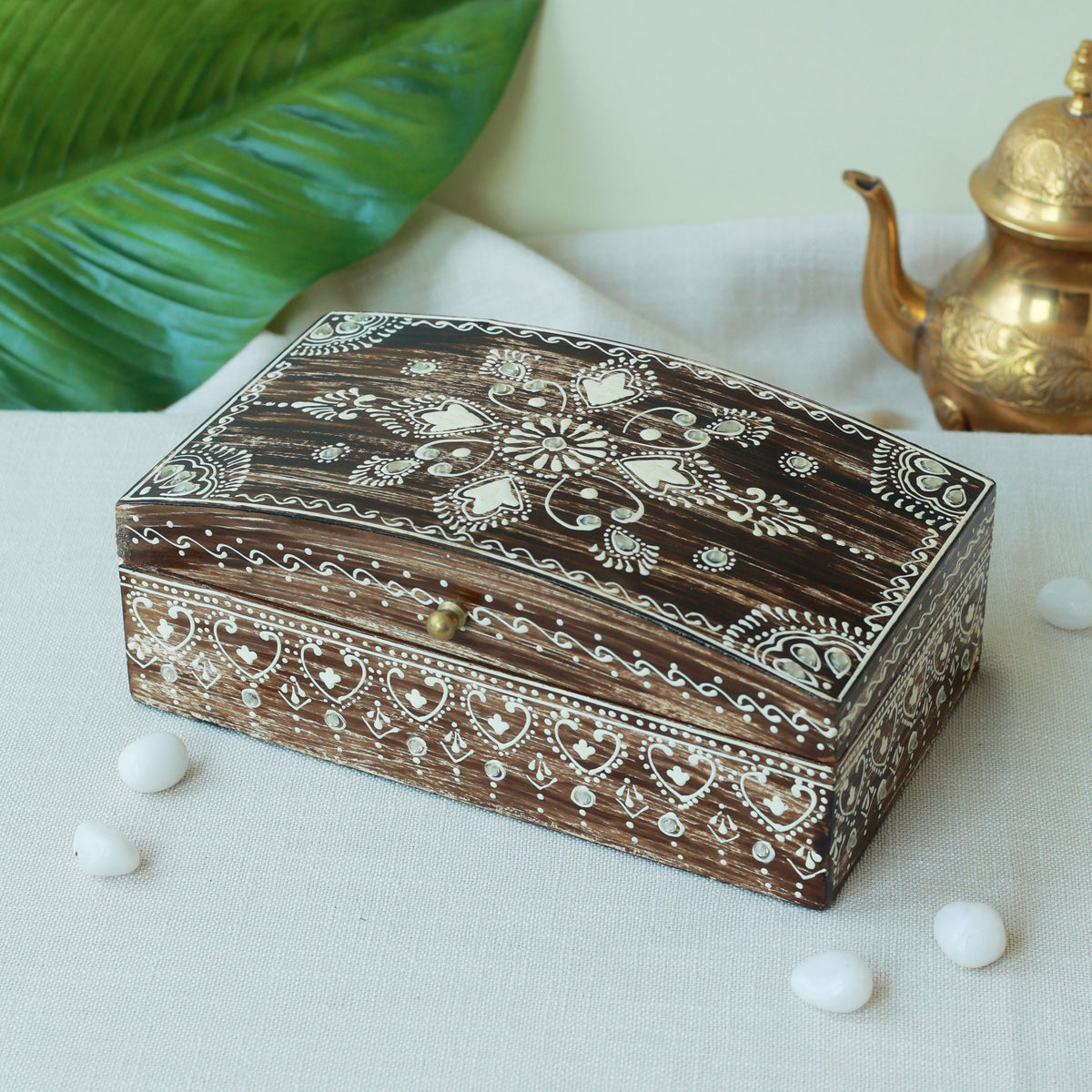Ivory Mirror Inlay Keepsake Box – Piharwa India