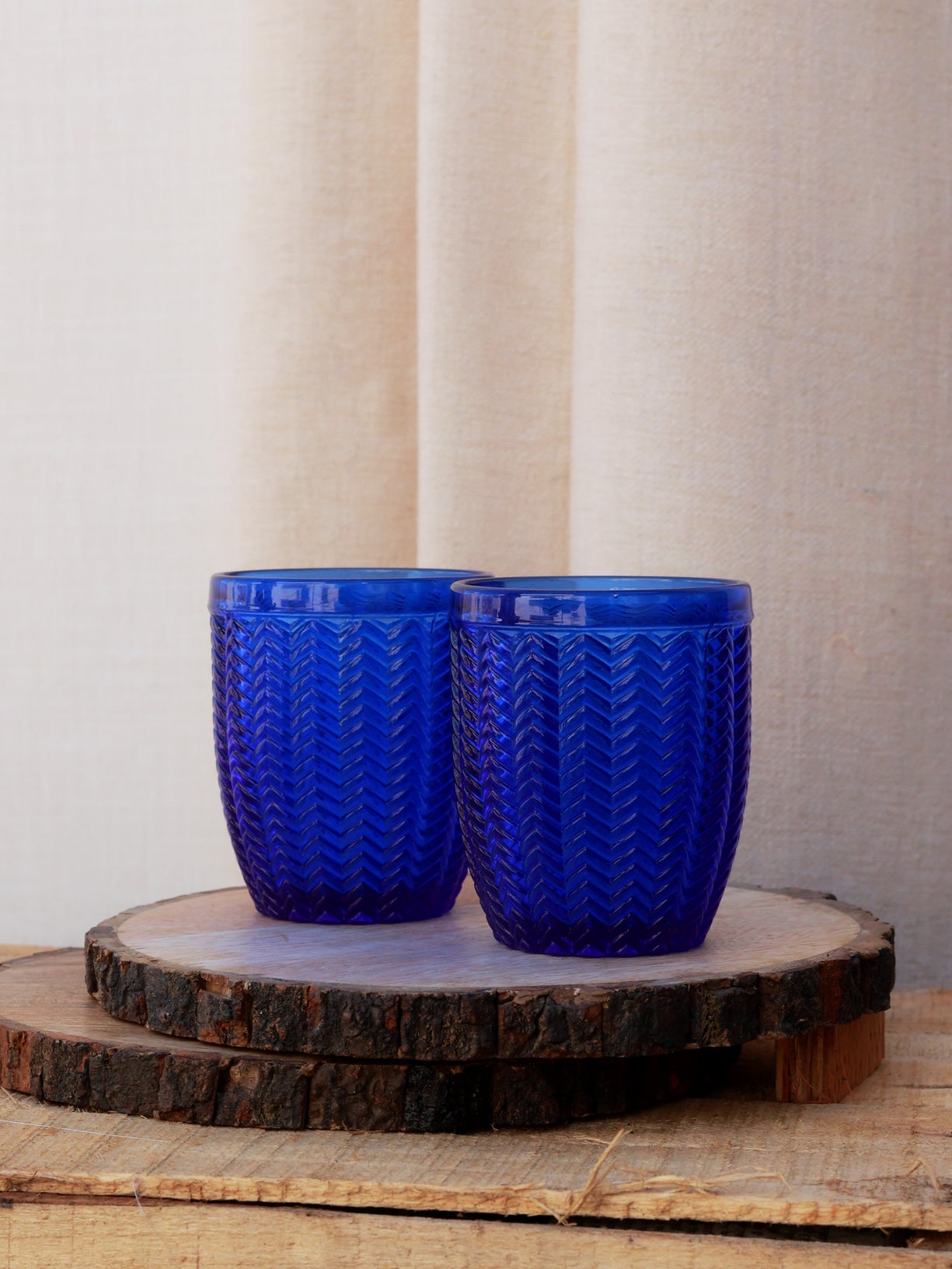 Blue Textured Glass – Piharwa India