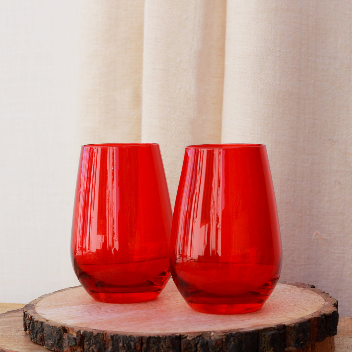 Crimson Curvy Glasses – Piharwa India